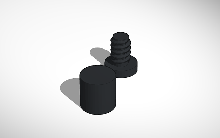 3D design nut and bolt - Tinkercad