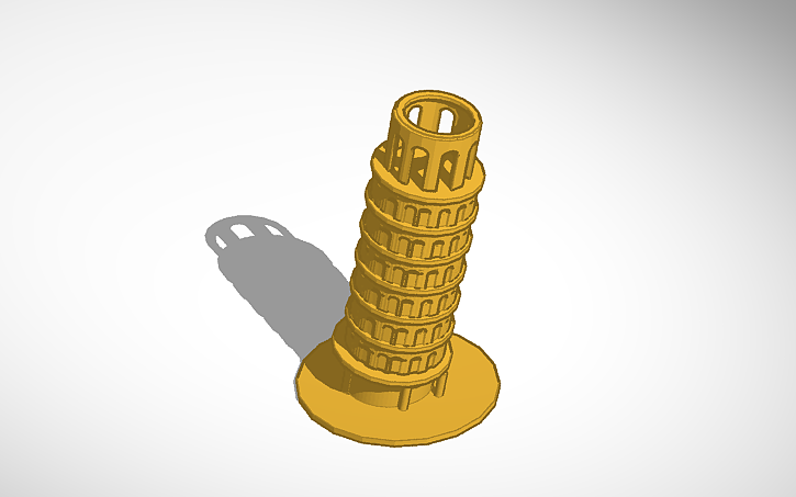 3D design The Leaning tower of Pisa - Tinkercad