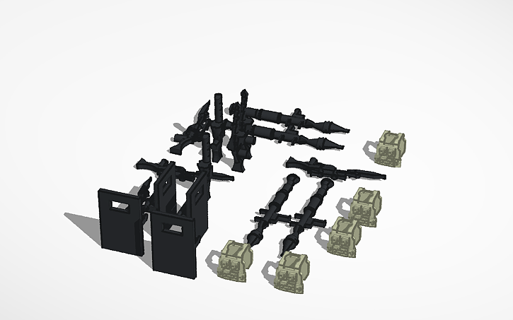 3D design lego improved weapons - Tinkercad