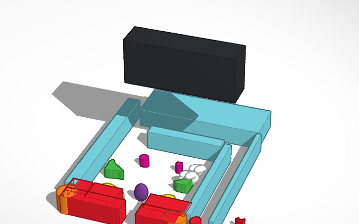 3D design Pinball con huecos (tiradores incluidos) - Tinkercad
