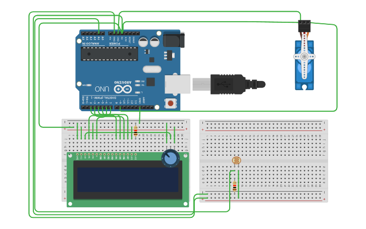 Circuit Design Controlling Curtains Using Servo Motor Detecting