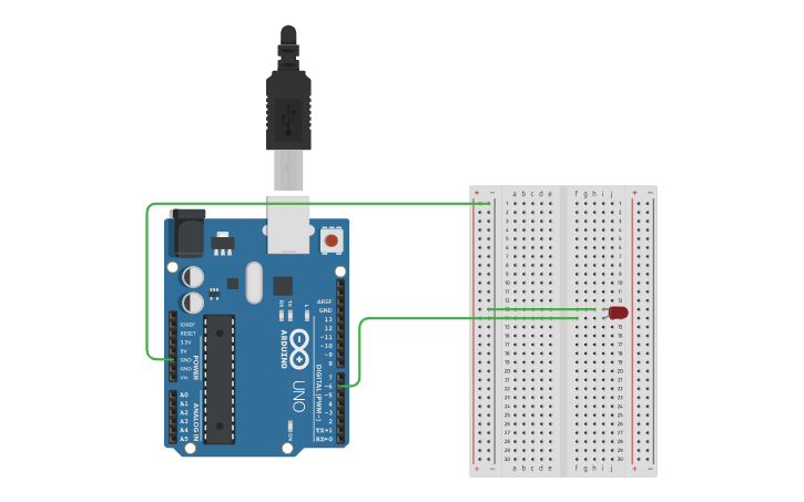 Circuit design for loop - Tinkercad