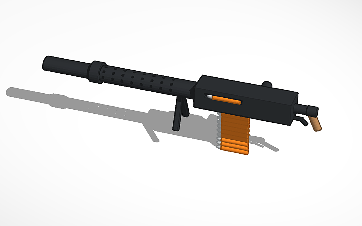 3D design Machine Gun - Tinkercad