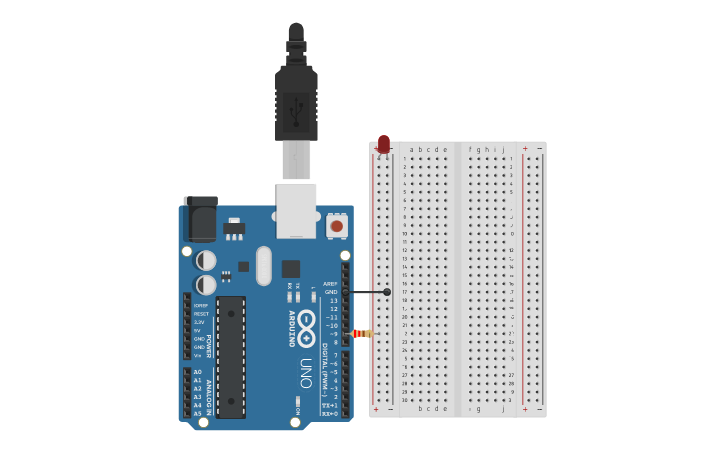 Circuit design Fading LED with Arduino - Tinkercad