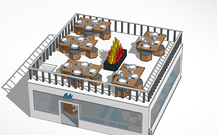 3D design Restaurant - Tinkercad