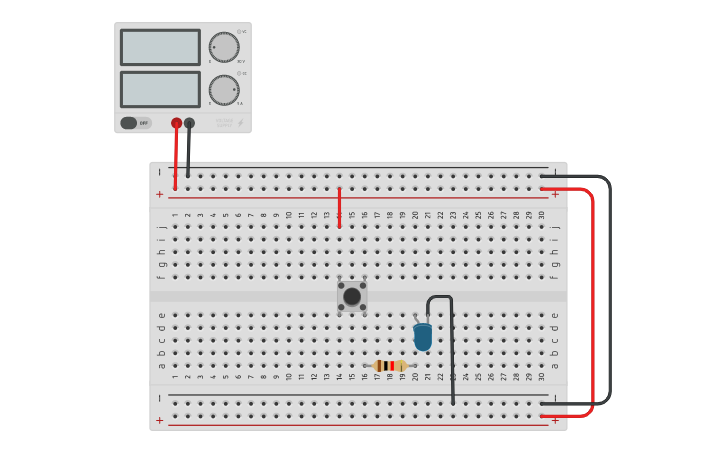 Circuit design Teste de Protoboard | Tinkercad