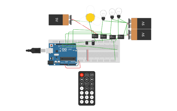 Circuit design Home Automation for smart Home - Tinkercad