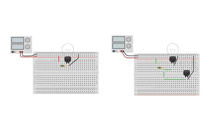 Circuit design Watt's Law - Tinkercad