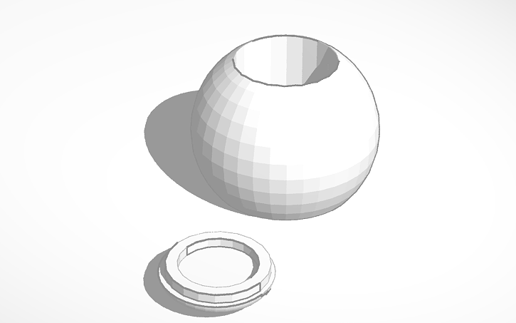 3d Design Sphere Container Usable Does Not Leak Tinkercad