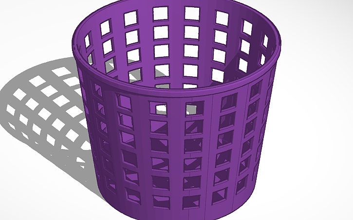 3D design Little Trash Can - Tinkercad