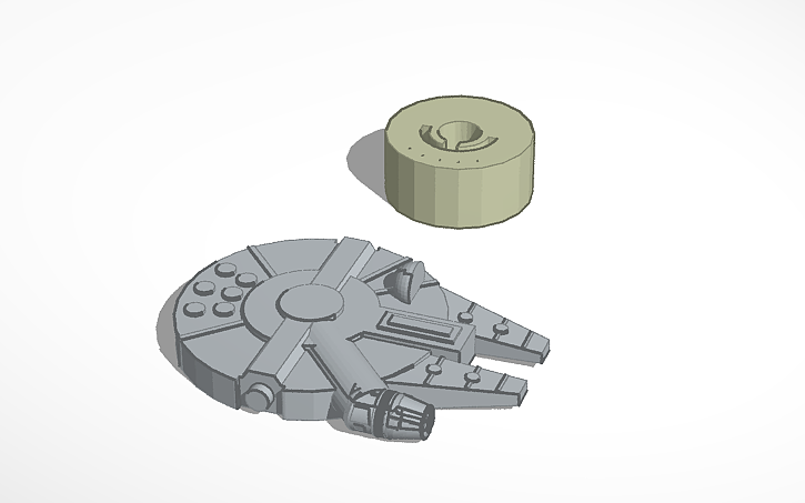 3D design Millennium Falcon Knob for Prusa MK3S - Tinkercad