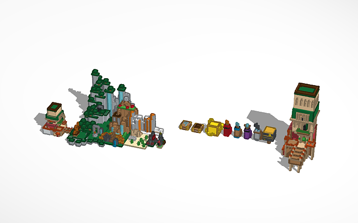 3D design Minecraft dungeons map+things | Tinkercad