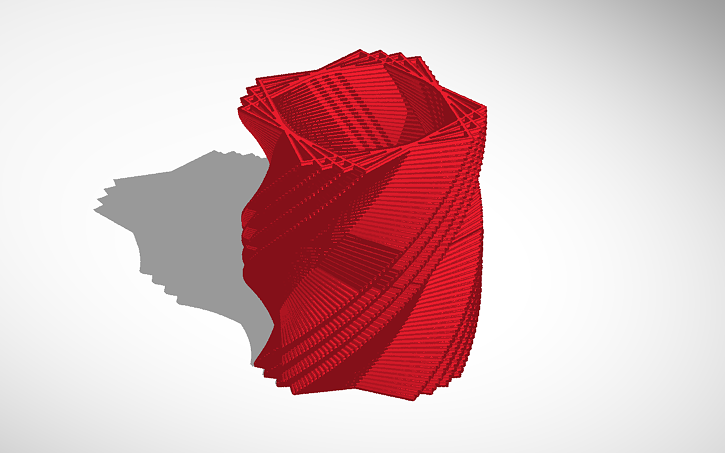 3D design square pattern twist | Tinkercad