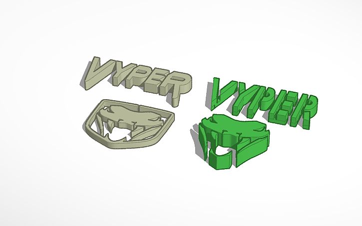 3D design Vyper Logo - Tinkercad