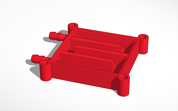 3D design AMD Radeon HD 6670 GPU Water Block - Tinkercad