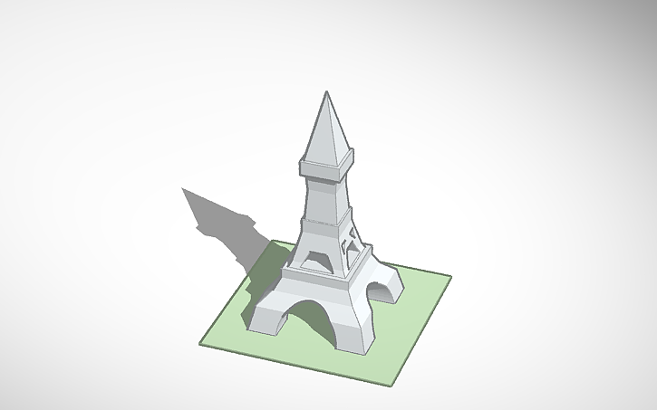 3D design tháp eiffel - khuê - Tinkercad