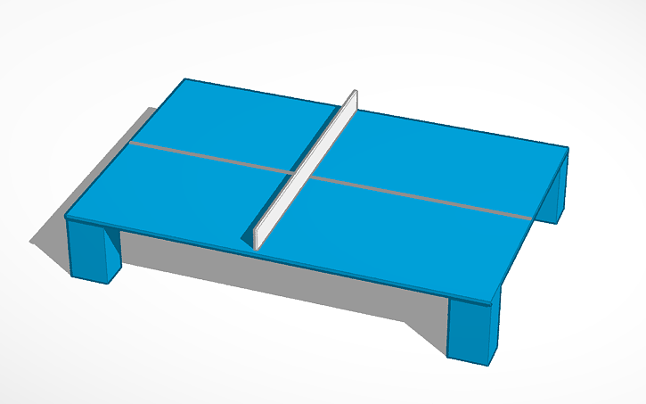 3D design mesa ping pong - Tinkercad