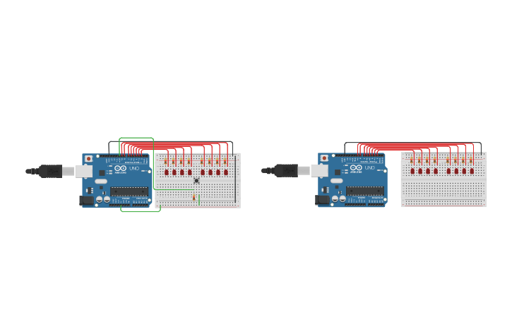 Circuit design Binary Counter (8-bit, 1-255) - Tinkercad
