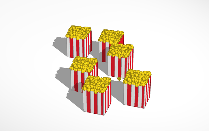 3D design too much POPCORN! | Tinkercad