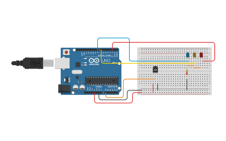 Circuit design Arduino LM35 - Tinkercad