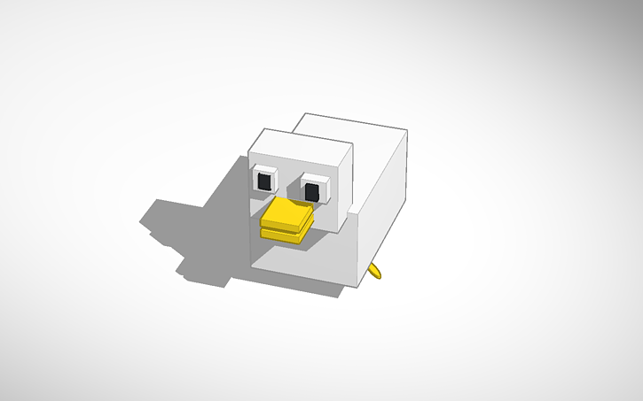 3D design Minecraft Chicken | Tinkercad