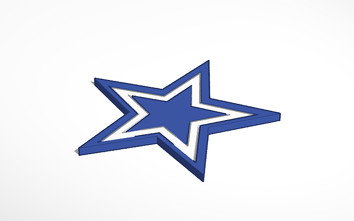 3D design Dallas Cowboys Logo - Tinkercad