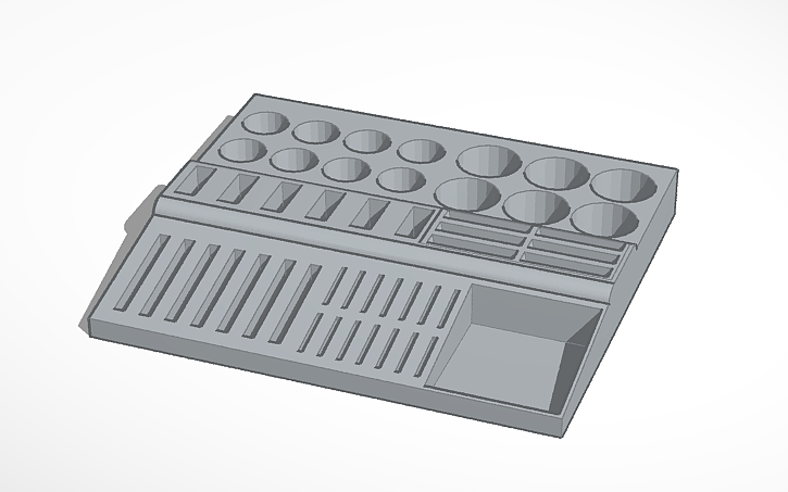 3D design USB, battery and sd-card organizer | Tinkercad