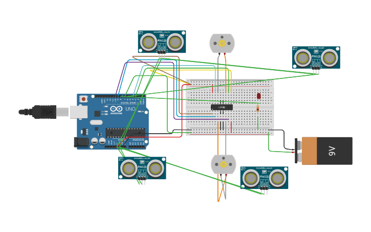Circuit design Copy of Copy of 2 DC motors with L293D and Arduino ...