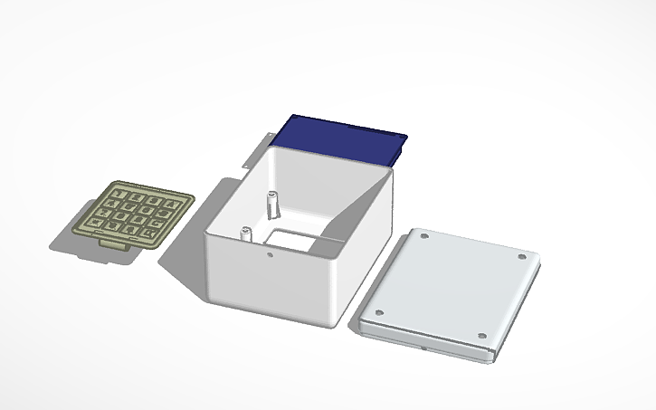3D design 2004 LCD with keypad and Arduino enclosure - Tinkercad