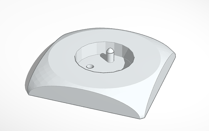 3D design European plug socket asset - Tinkercad