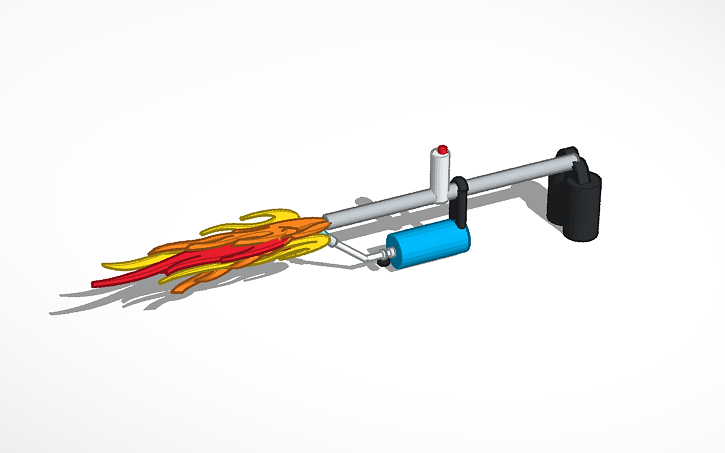 3D design FlameThrower - Tinkercad