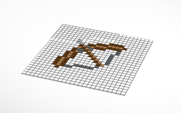 3D design pixel art bow and arrow | Tinkercad