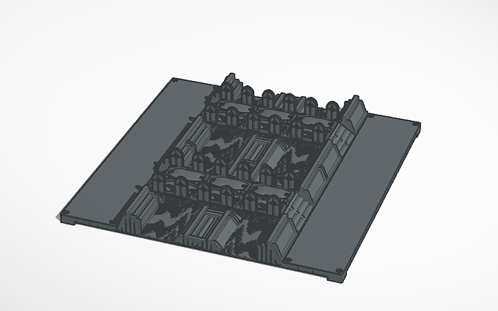 3D design 6" Tile Terrain v10 - Tinkercad