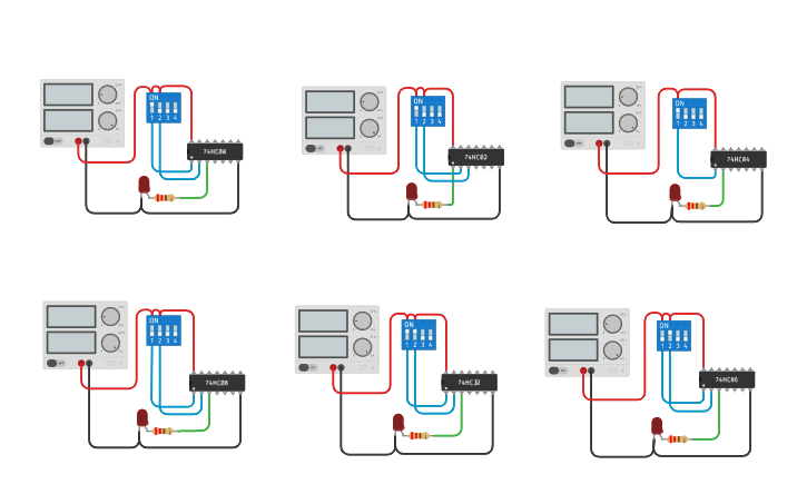 Circuit design Digital electronics lab1 - Tinkercad
