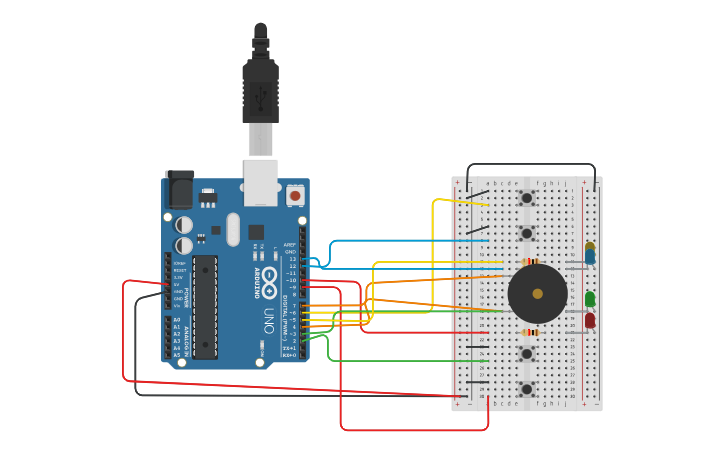 Circuit design Simon! | Tinkercad