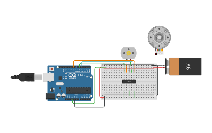 Circuit Design Motor Control Speed Tinkercad