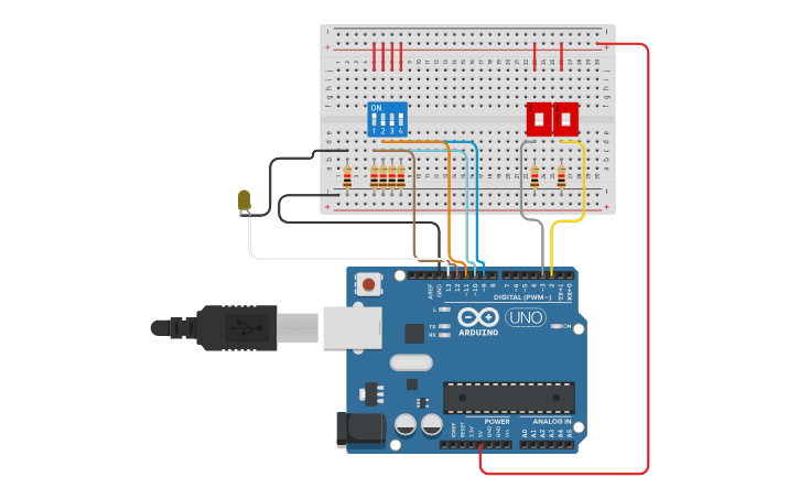 Circuit design Multiplexer - Tinkercad