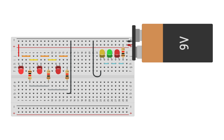 Circuit design Series and parallel connection - Tinkercad