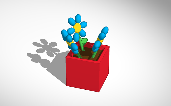 3D design flowers - Tinkercad