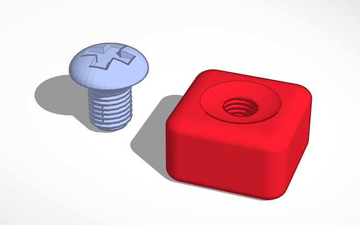 3D design Screw and Block | Tinkercad