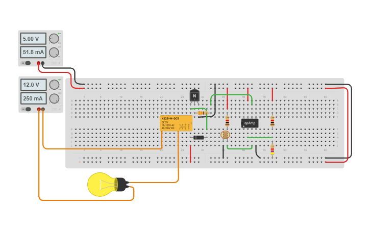 Circuit design Lâmpada automática para poste de luz com LDR | Tinkercad