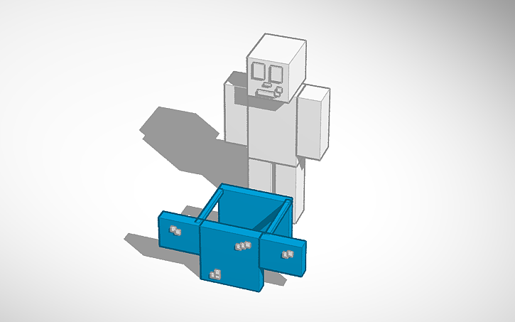 3D design Minecraft Character base with chestplate | Tinkercad