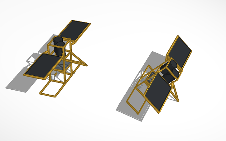 3D design CSK satellite in Circuit sculpture - Tinkercad