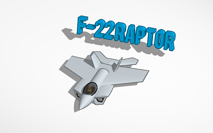 3D design Jet Raptor F-22 DE Jaser Quinchoa - Tinkercad