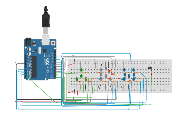 Circuit Design Ejercicio Examen Tinkercad