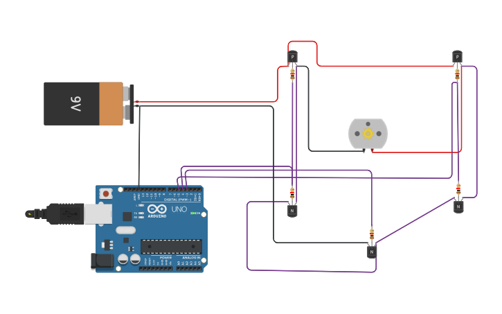 Circuit design H-bridge | Tinkercad