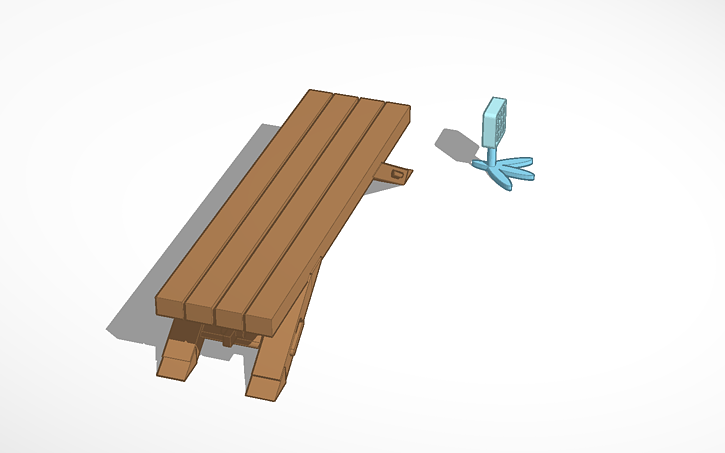 3D design Copy of Garden Bench - Tinkercad