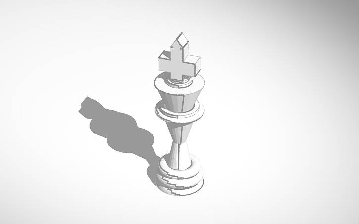 3D design King Chess Piece - Tinkercad