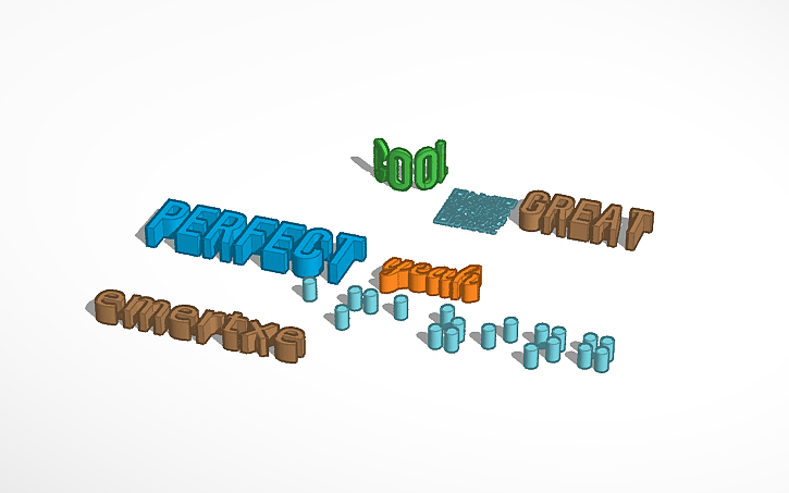 3D design text | Tinkercad