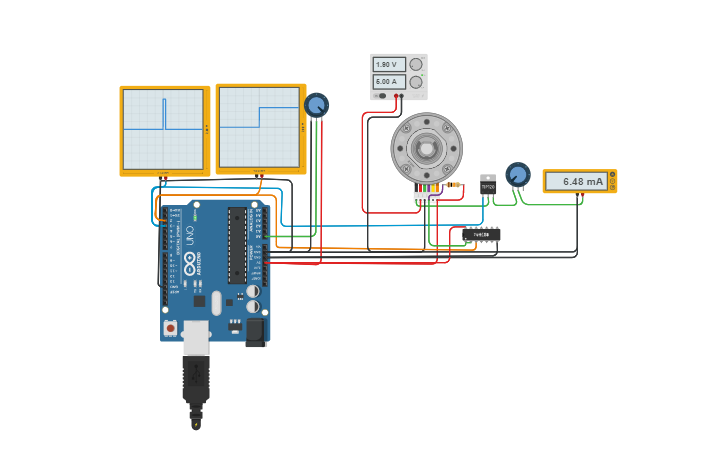 Circuit design Copy of DC MOTOR PID CONTROL | Tinkercad Circuit design Copy of DC MOTOR PID CONTROL | Tinkercad